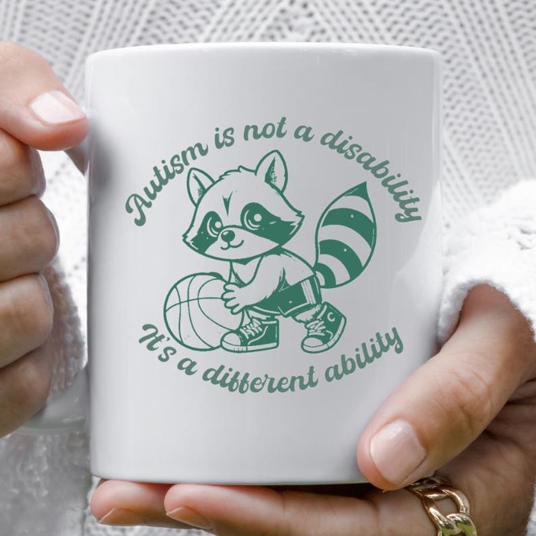 Autism Awareness,meme Gift,raccoon Meme Mug,autism Mug,sarcastic Office ...