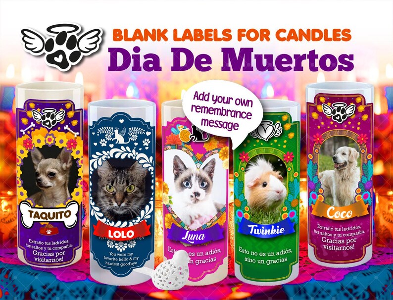 PNG Clipart Day of the Dead Label for Pets Blank Filled - Etsy