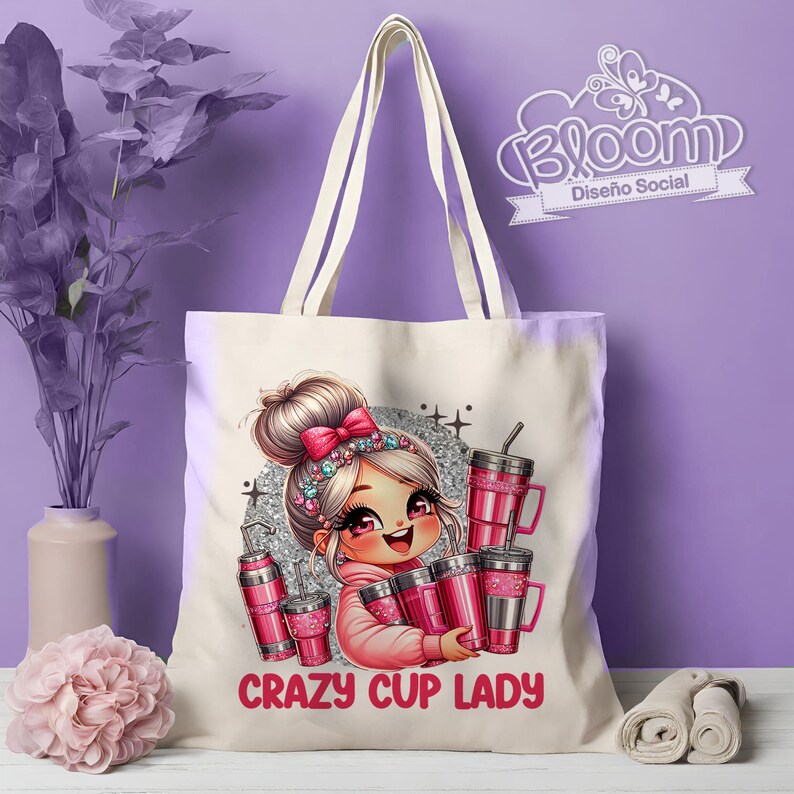 Crazy Cup Lady PNG - Etsy