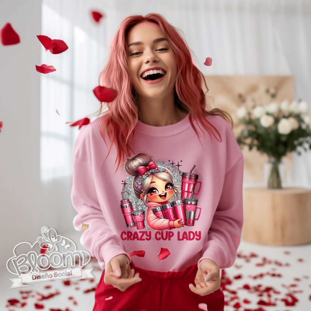 Crazy Cup Lady PNG - Etsy