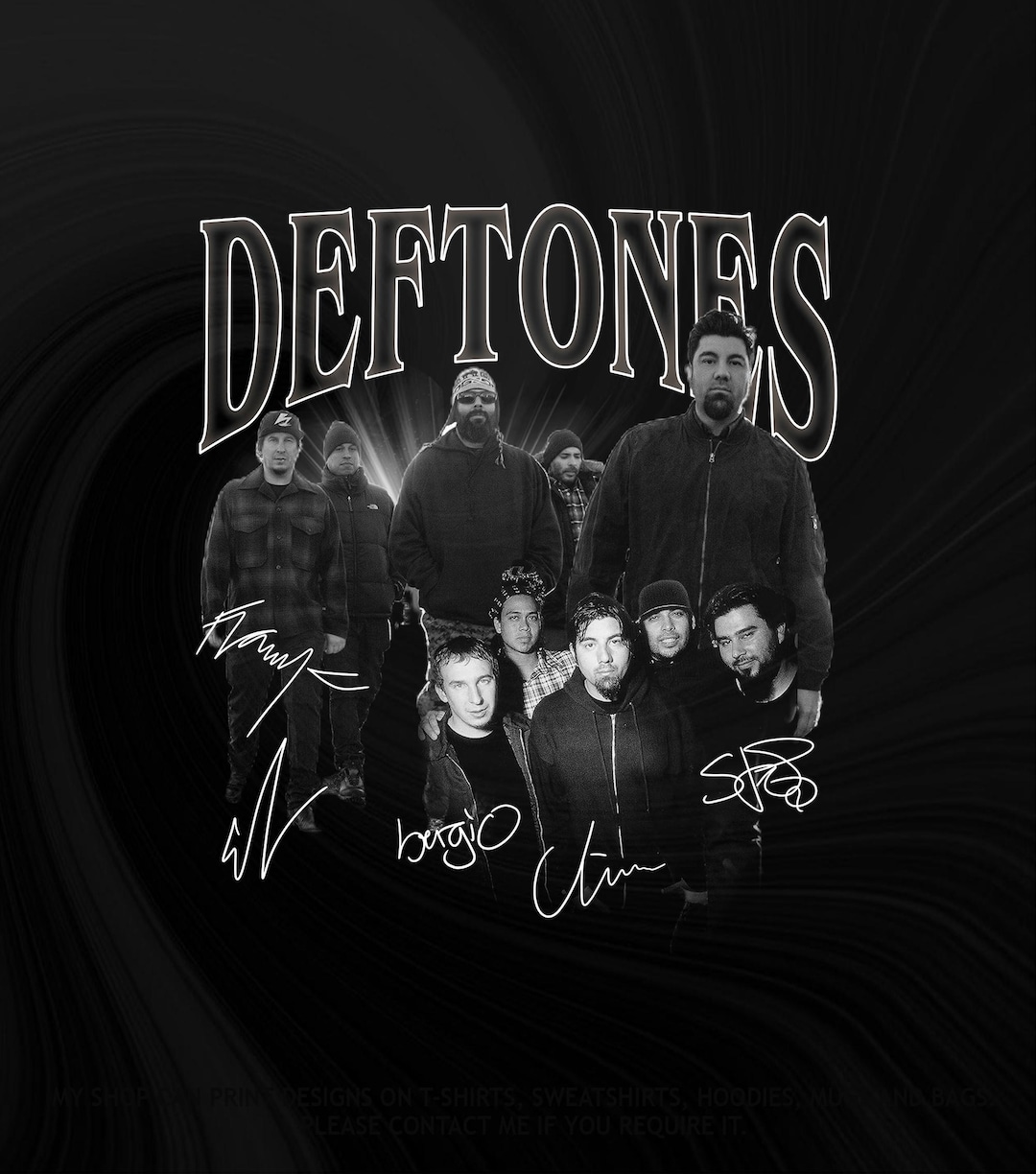 DEFTONES T Shirt Design. PNG Digital 4500x5100 Px. ROCK, Metal, Retro ...