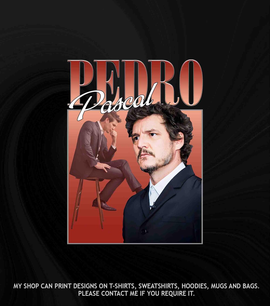 Pedro Pascal Digital, Pedro Pascal Fan T-shirt Svg, Actor PEDRO PASCAL ...