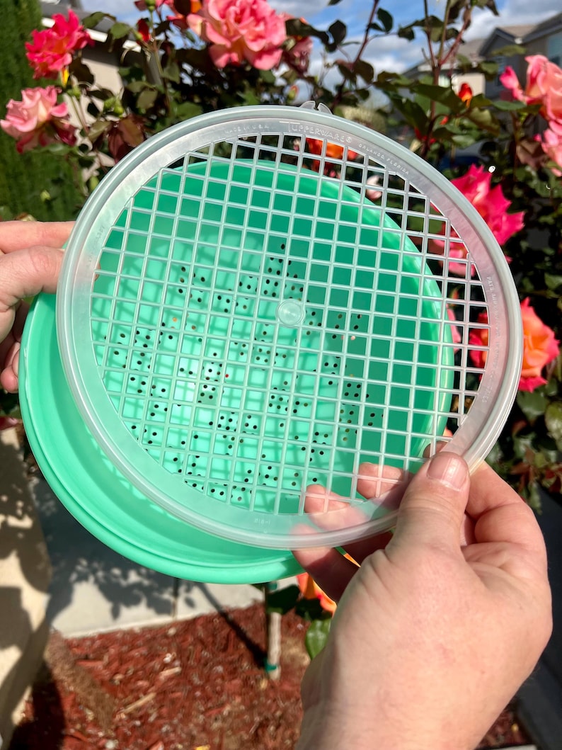 Vintage Tupperware Green Plastic Colander With Strainer Lid - Etsy
