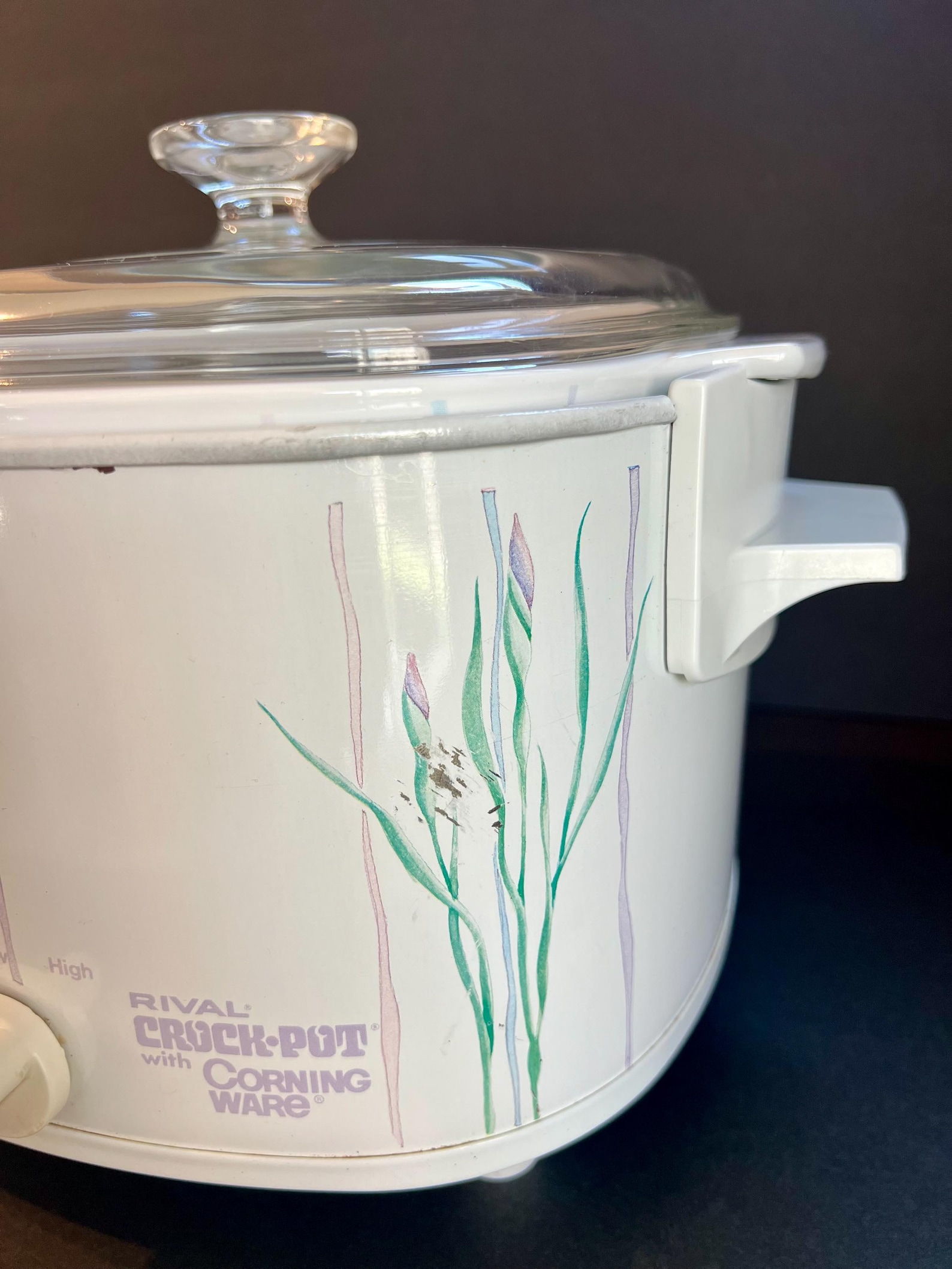 Vintage Corning Ware Rival Crock Pot & 2.5 Qt. Lidded Casserole Shadow ...