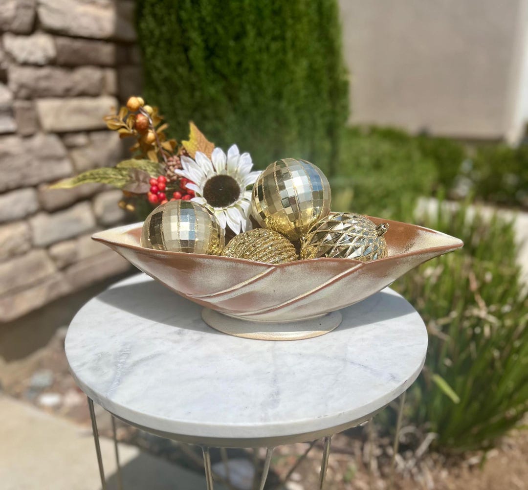 Vintage Frankoma Large MCM Centerpiece Plainsman Gold 219 ...