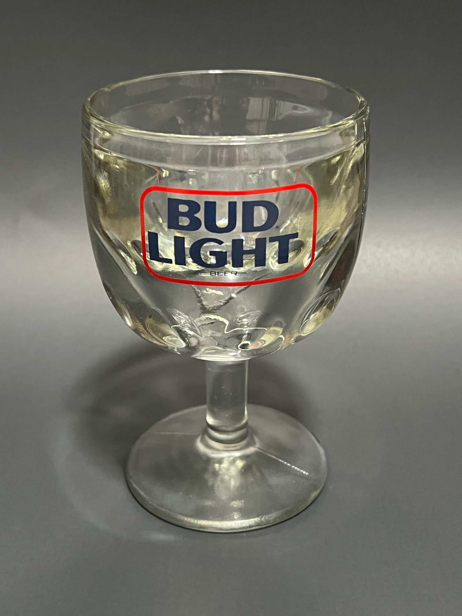 Vintage Budlight Double-walled HEAVY Thumbprint Beer Goblet - Etsy