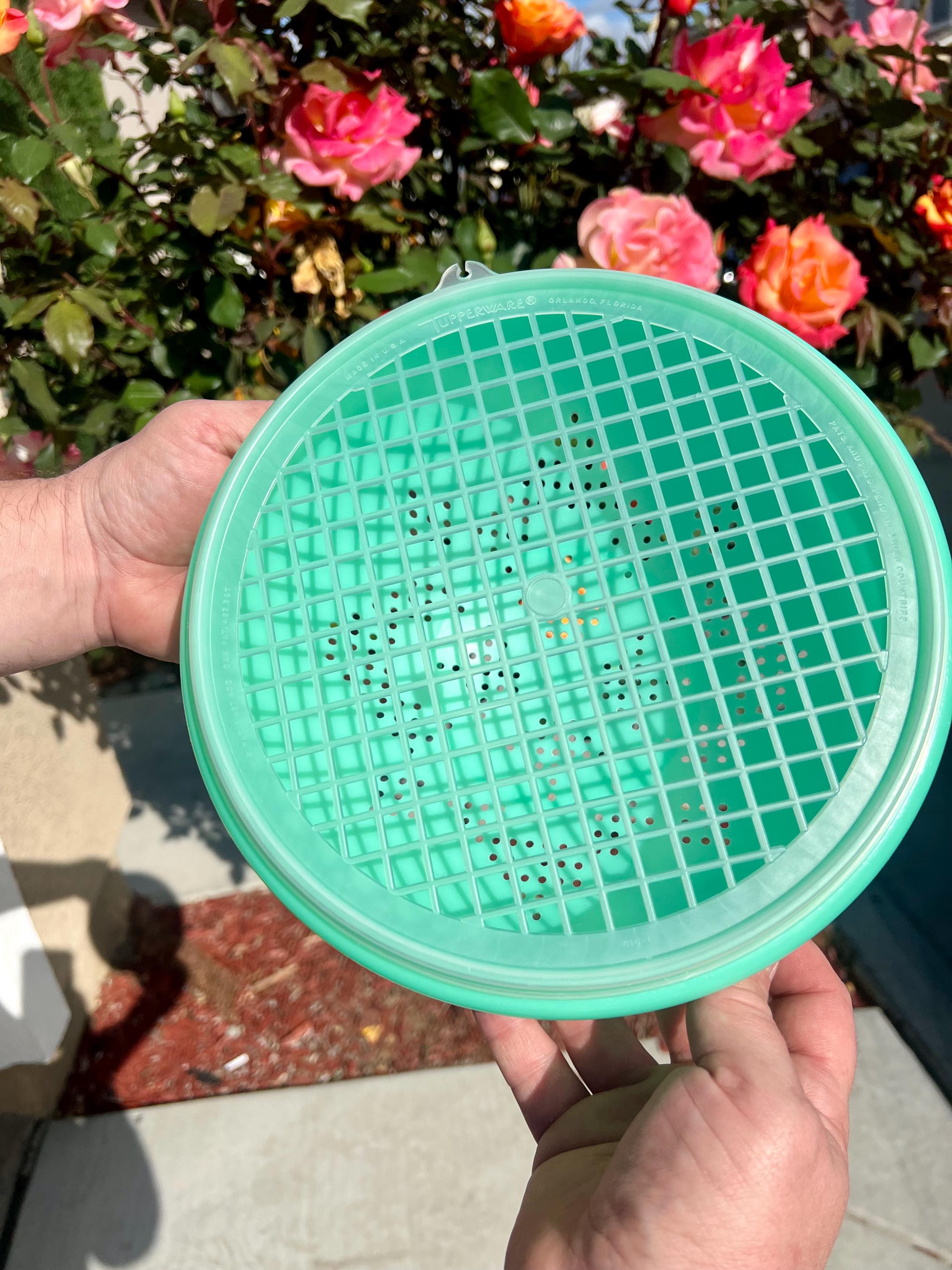 Vintage Tupperware Green Plastic Colander With Strainer Lid - Etsy