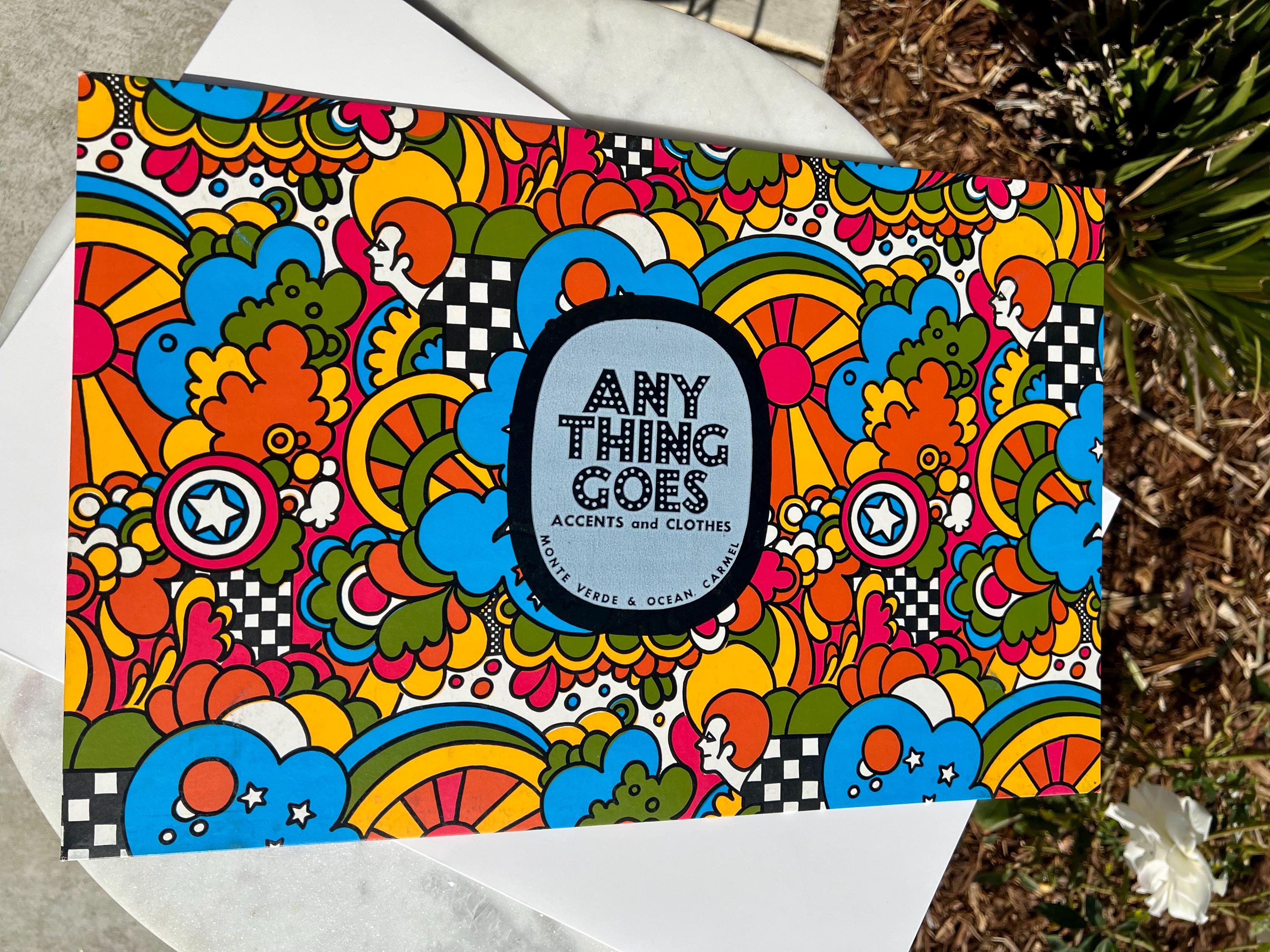 Vintage NOS 60s 70s Groovy Psychedelic Gift Box / Gift Wrap ...