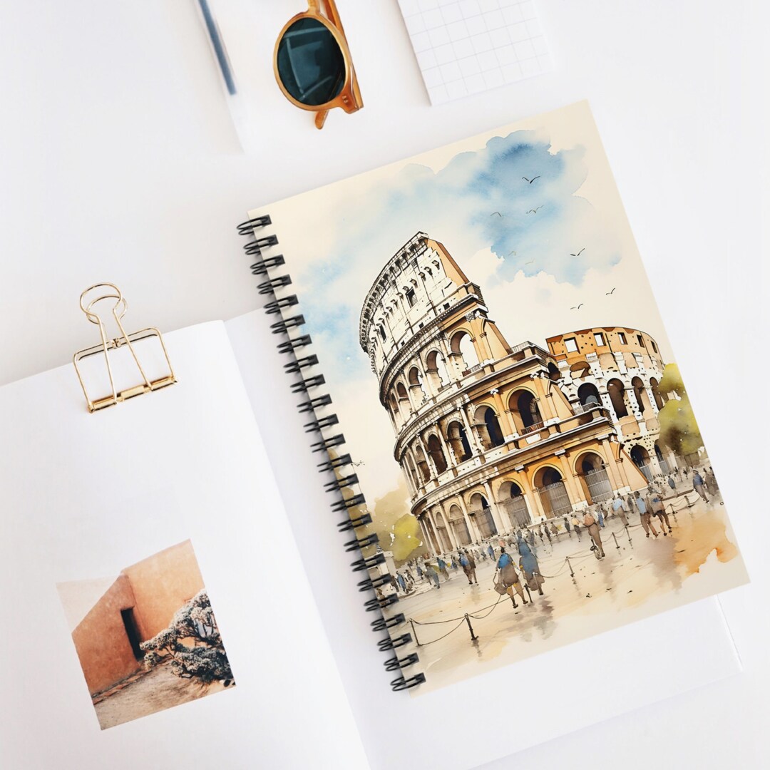 Rustic Roman Colosseum Spiral Notebook - Etsy