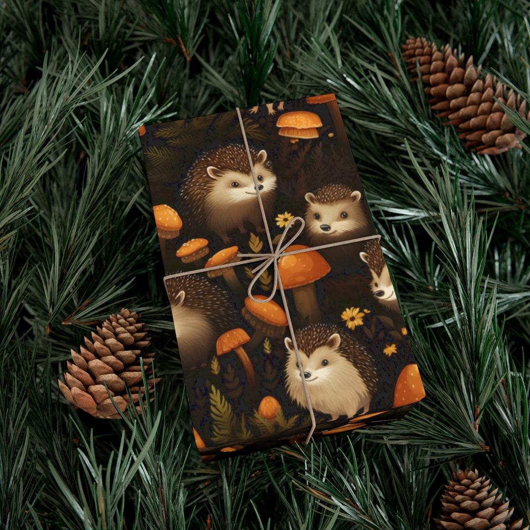 Cute Hedgehog Wrapping Paper - Etsy