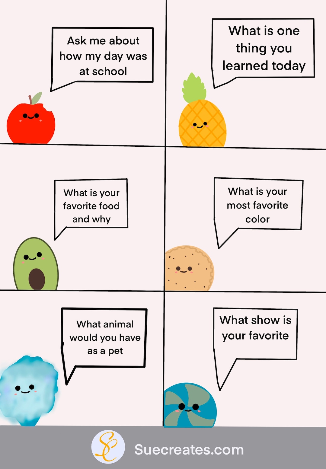 Conversation Starters Digital/printable - Etsy