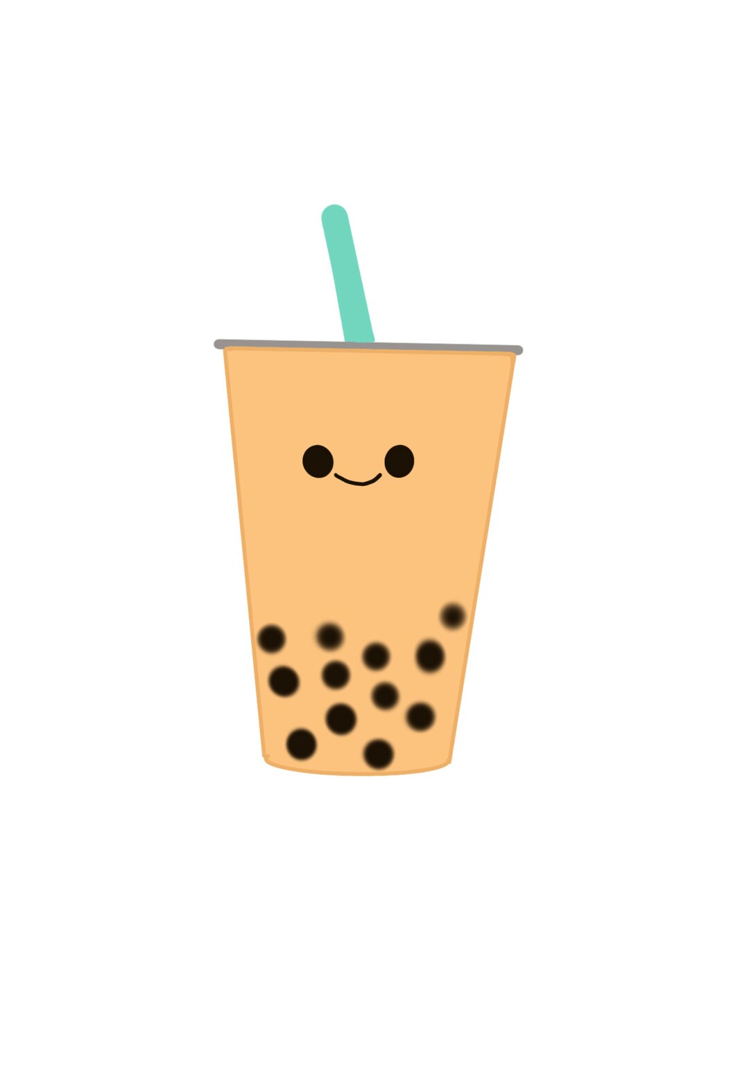 Boba Tea Digital/printable Single Sticker - Etsy