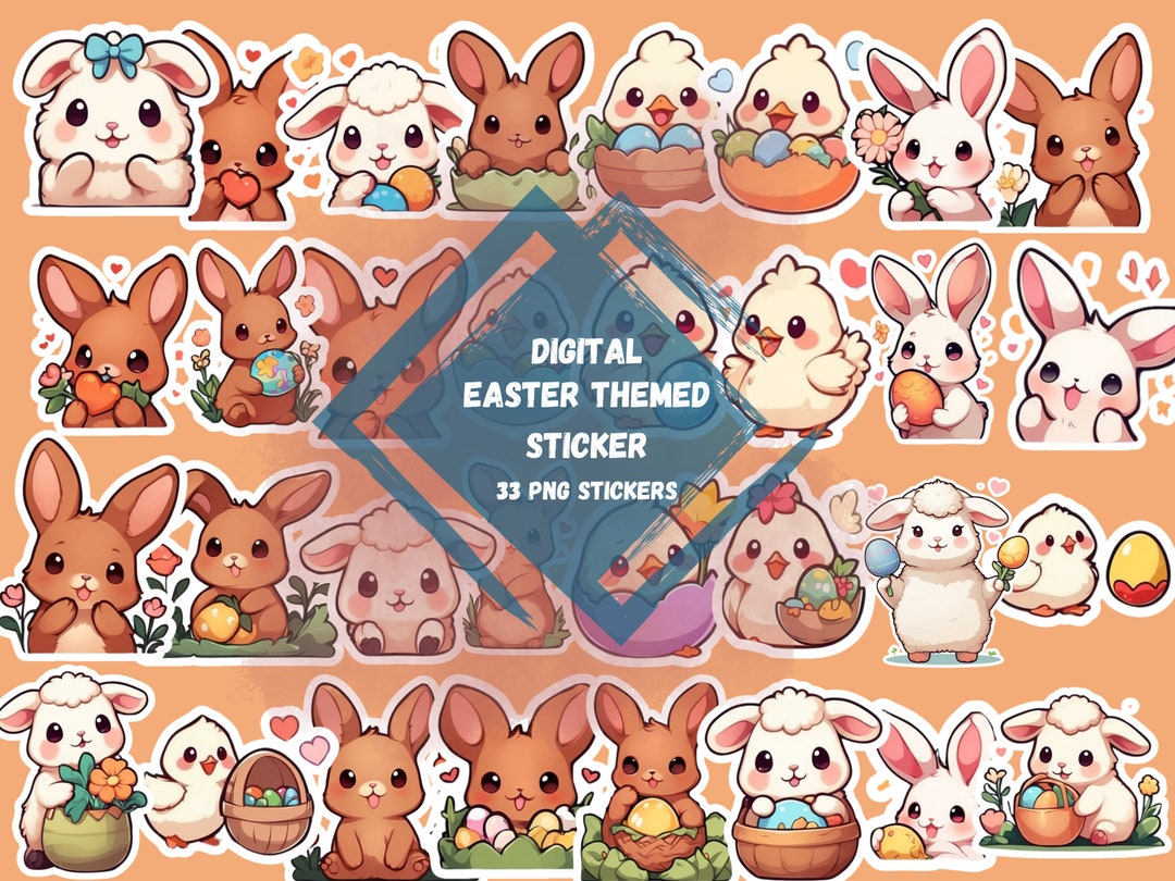 Digital Sticker Pack: Easter Themed Digital Sticker for Goodnotes ...
