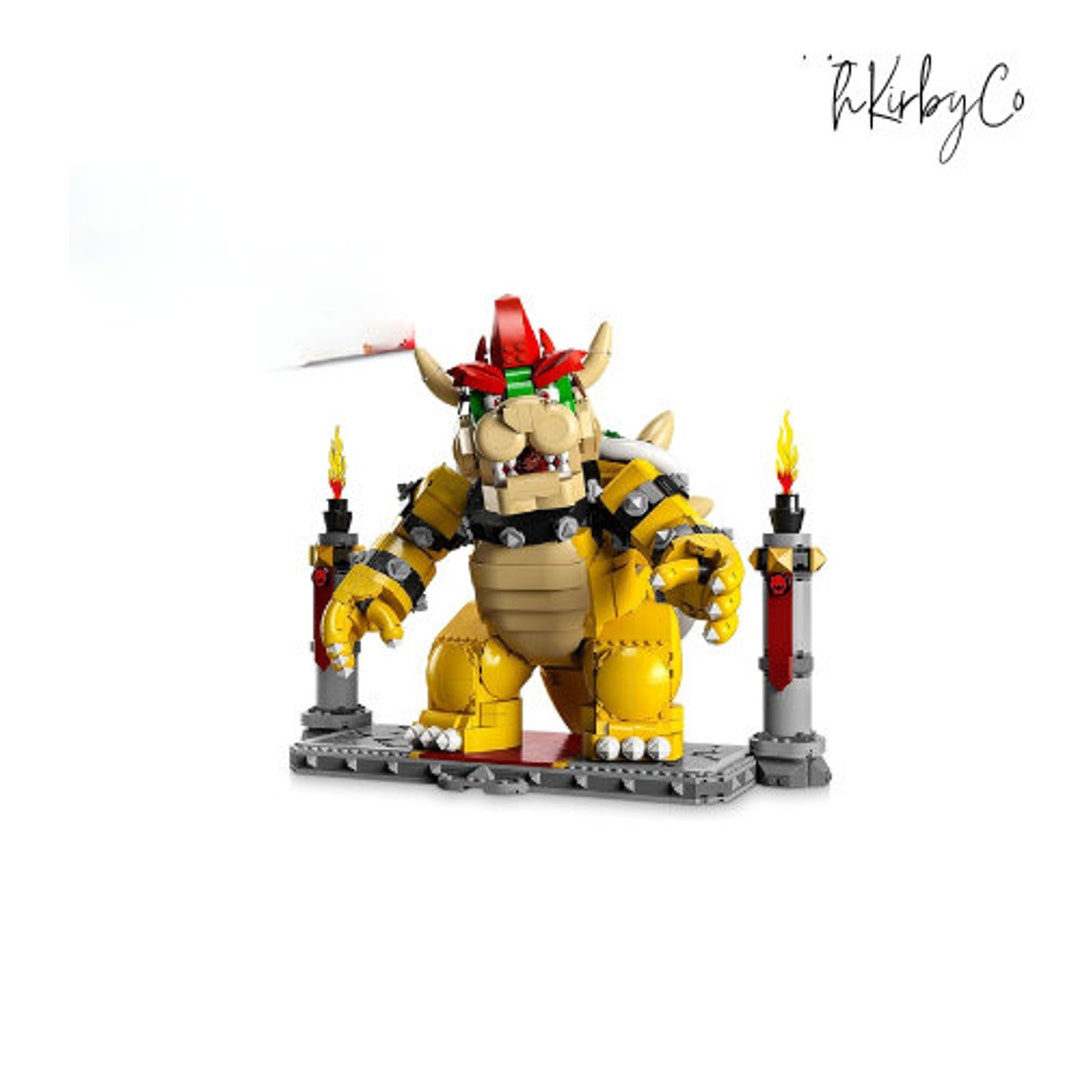 Collectible 3D Jointed Figure With Battle Base LEGO the Powerful Bowser ...
