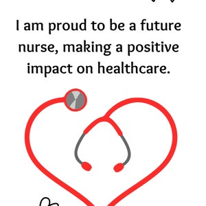 100 Positive and Motivational Affirmations for Nursing Students - Etsy