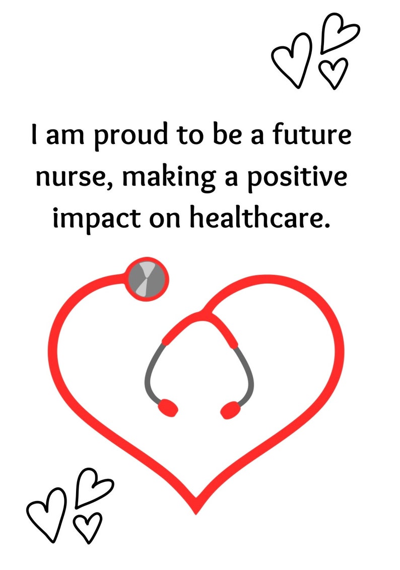 100 Positive and Motivational Affirmations for Nursing Students - Etsy