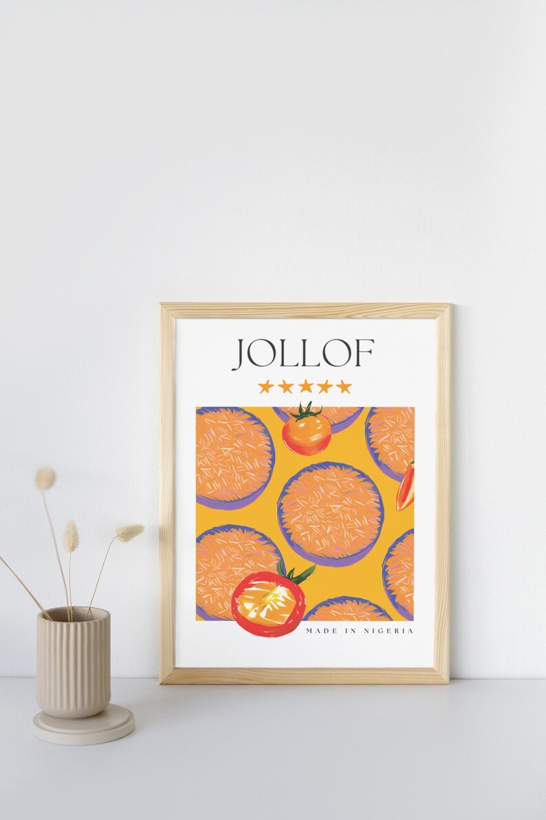 Jollof Rice Ankara Pattern Illustration Art Print / Poster - Etsy