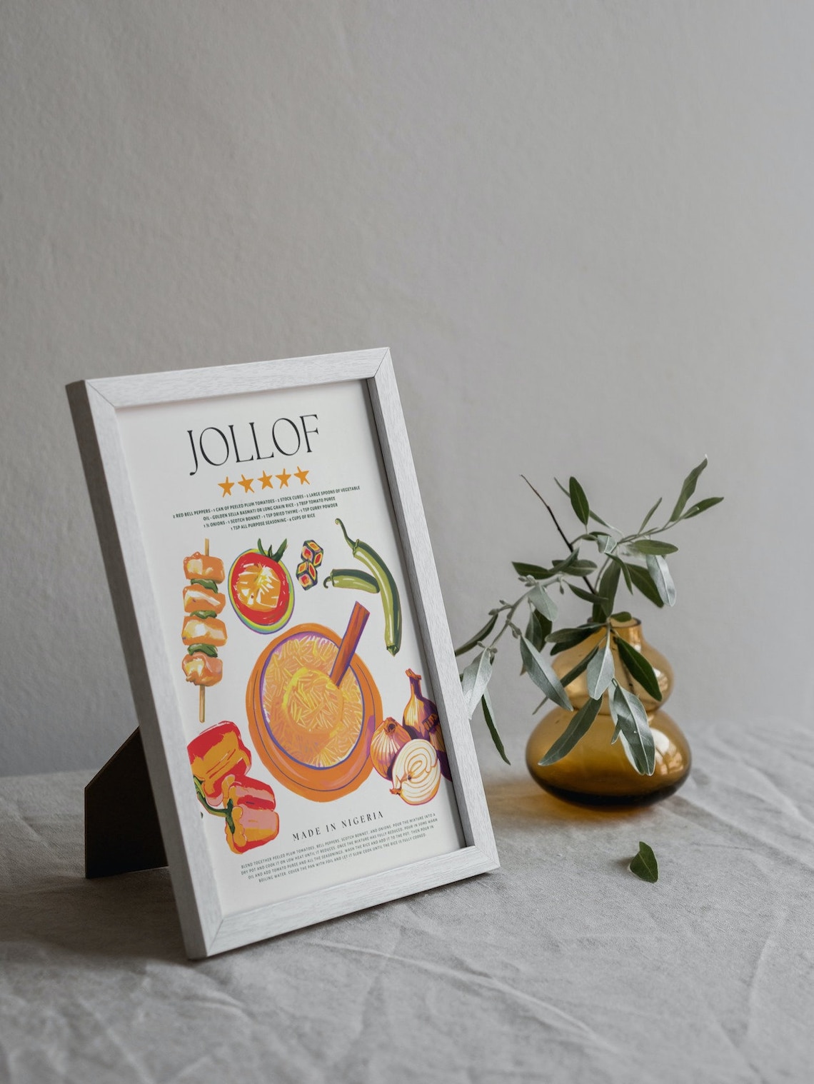 Jollof Rice Illustration Art Print / Poster - Etsy