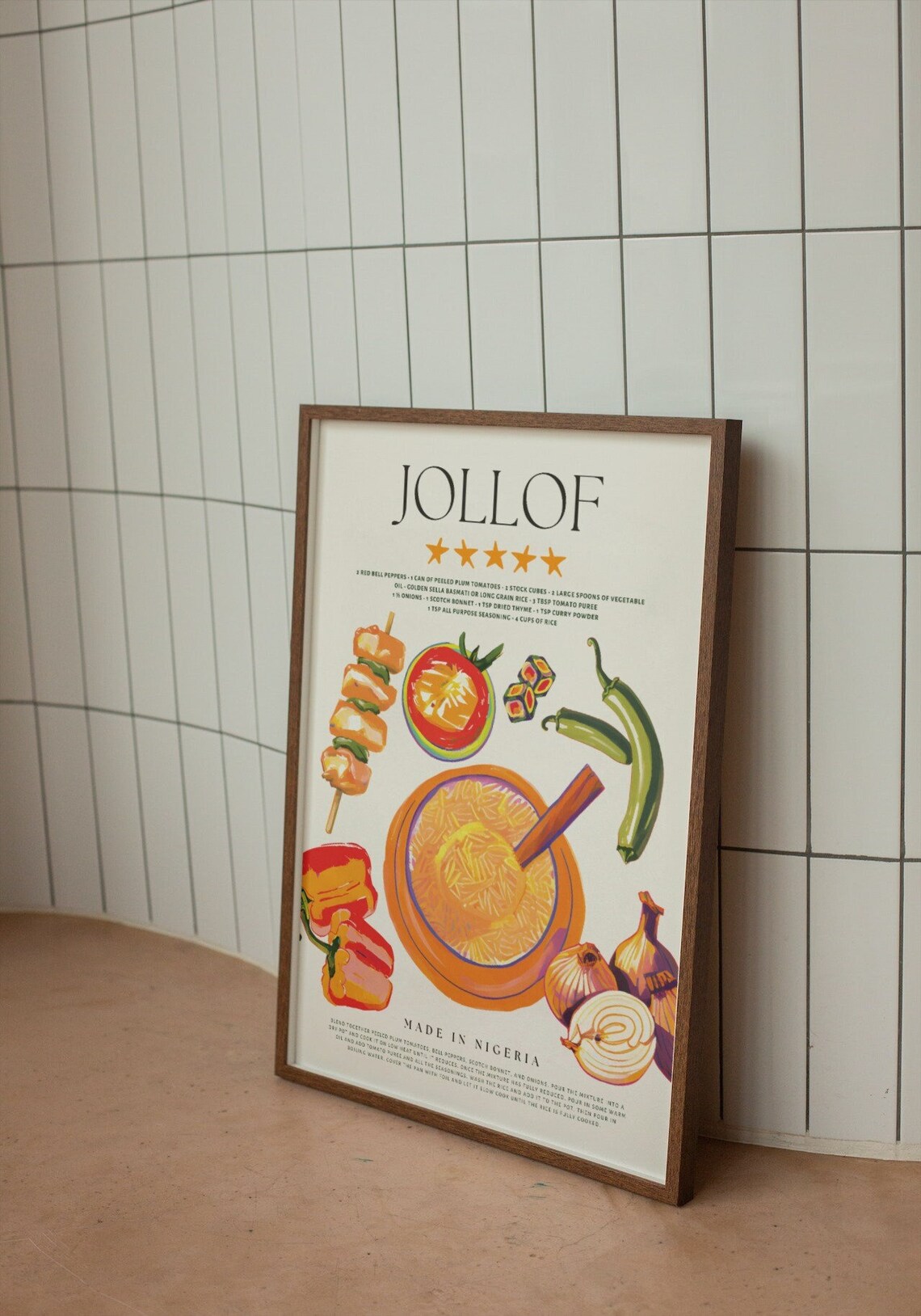 Jollof Rice Illustration Art Print / Poster - Etsy
