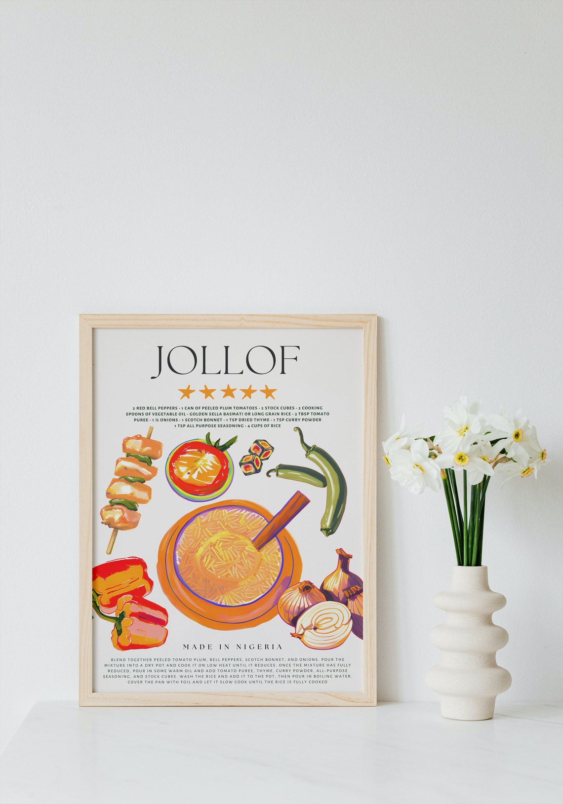 Jollof Rice Illustration Art Print / Poster - Etsy