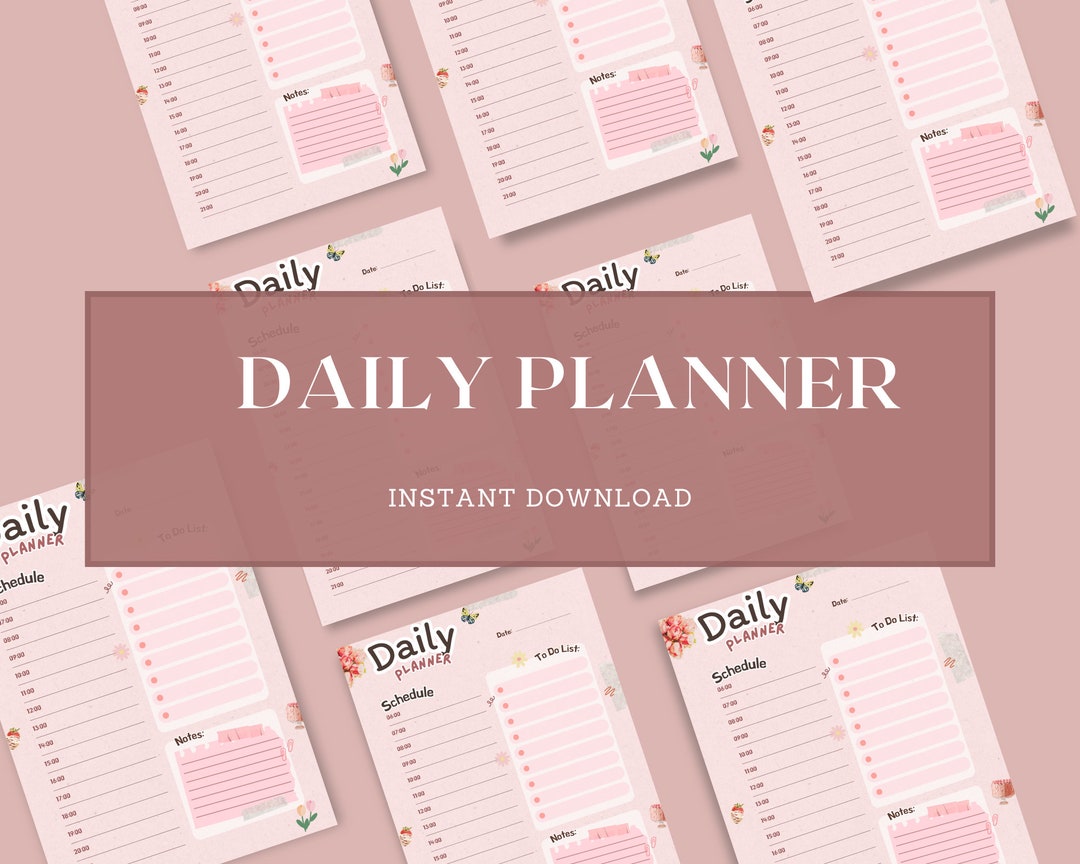 Cute Daily Planner|daily Organizer|daily Schedule|to Do List ...