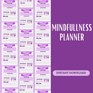 Mindfulness Planner|mindfulness Journal|daily Planner|wellness Journal ...