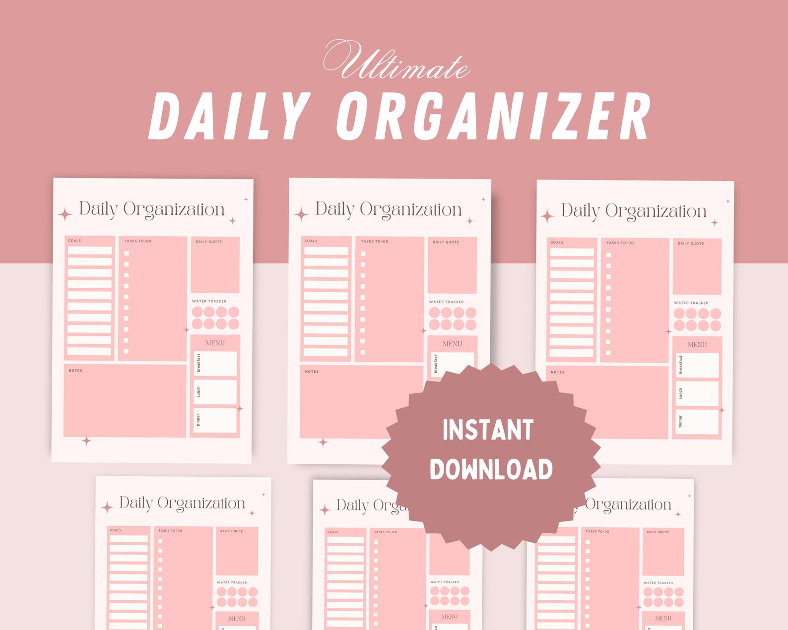 Daily Organizer|daily Schedule|to Do List|productivity Planner|day ...