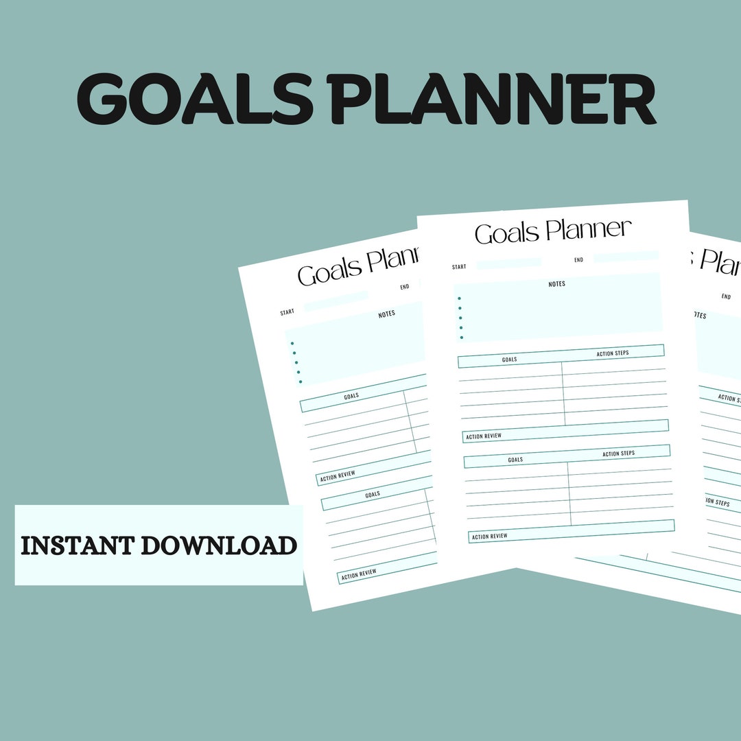 Goal Planner|goal Tracker|vision Board|habit Tracker|goal Worksheet ...