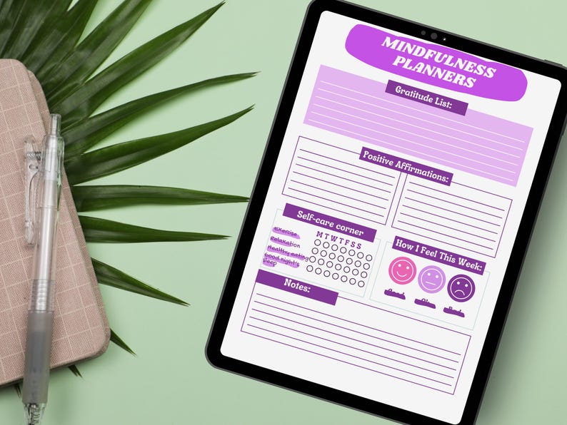 Mindfulness Planner | Daily Gratitude, Wellness Journal (goodnotes and ...