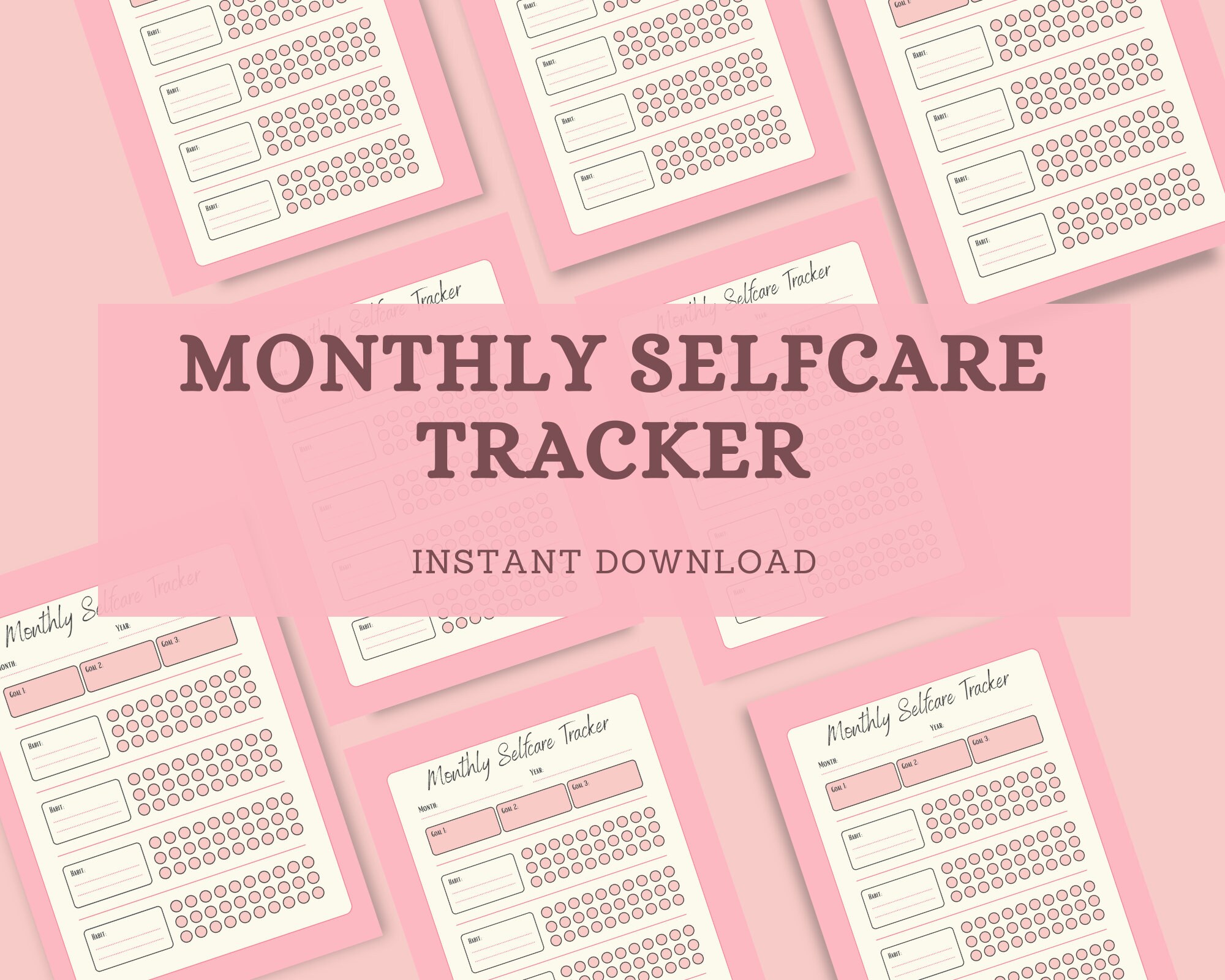 Monthly Selfcare Tracker|selfcare Tracker|wellness Journal|wellness ...
