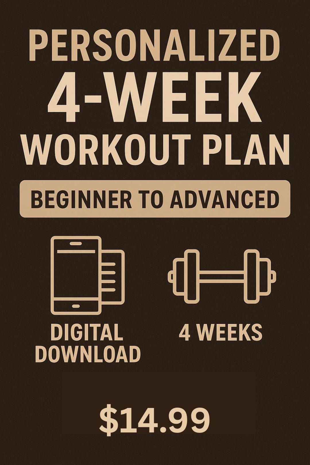 Personalized 4-week Workout Plan | Beginner Gym Guide | At-home & Gym ...