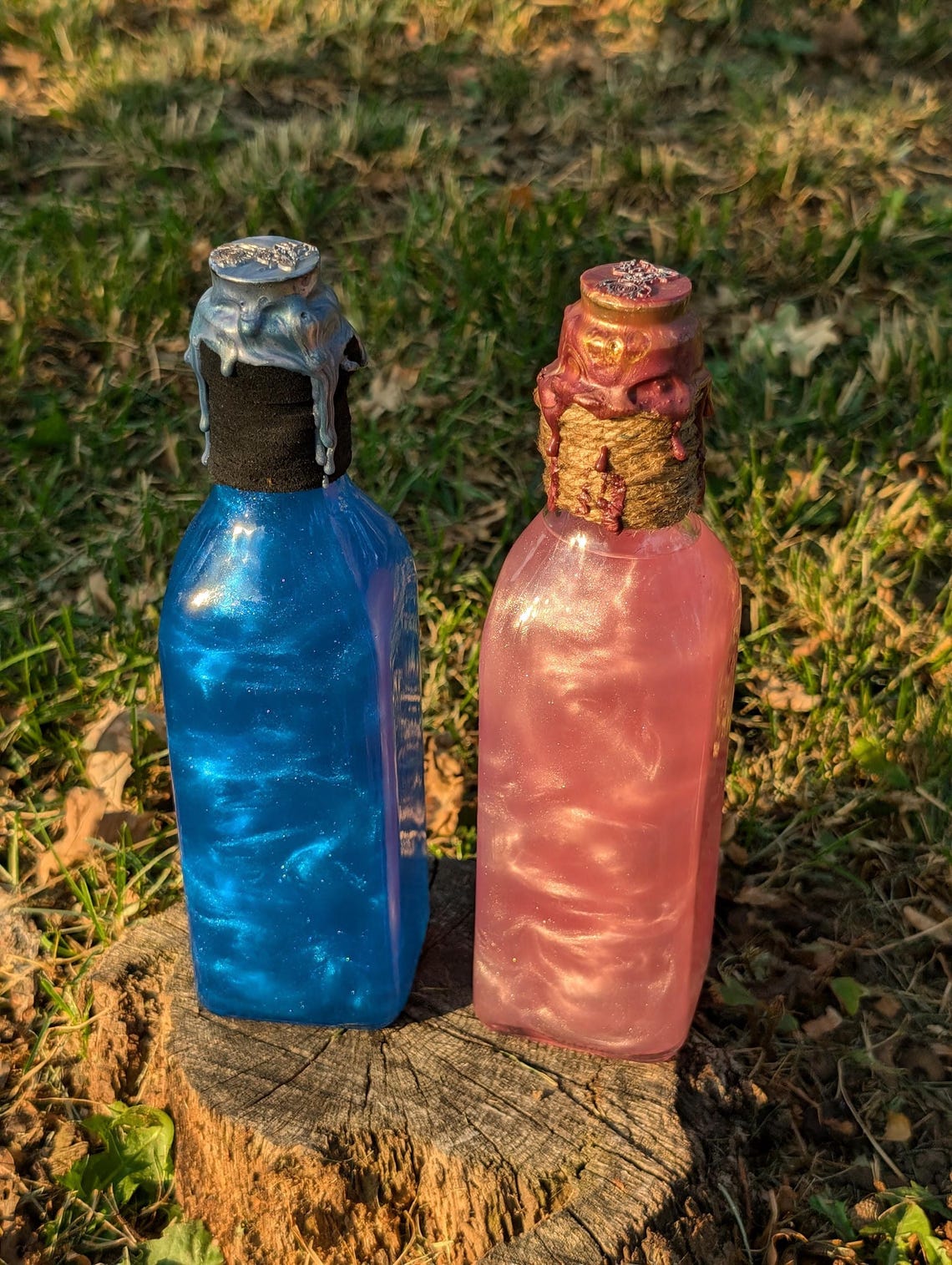 Whimsical Blue and Pink Spirit Apothecary Potion Bottle - Etsy