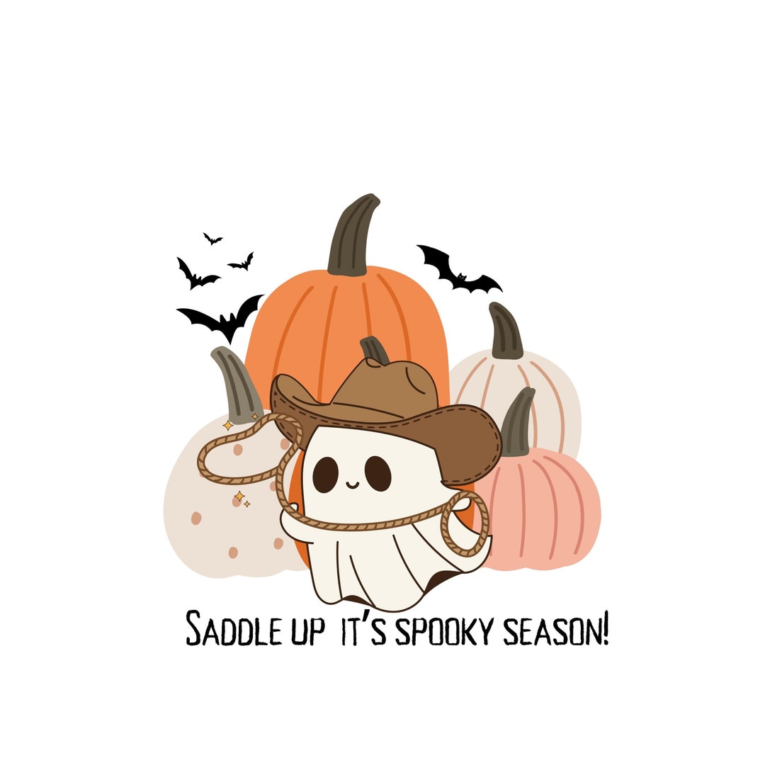 Ghost Cowboy Halloween Png Graphic and Print, Digital Download, Clipart ...
