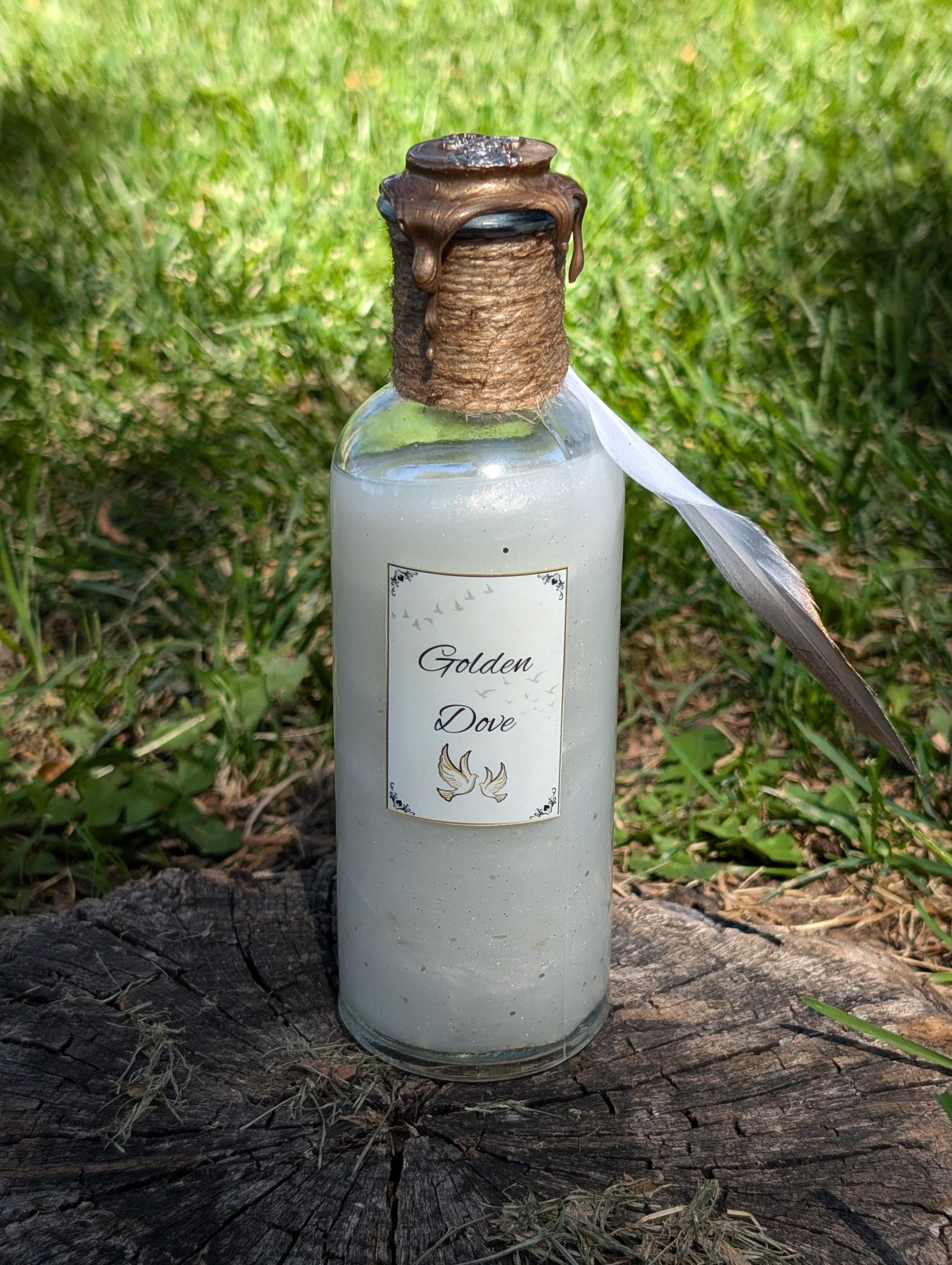 Dove Potion Bottle Apothecary, Fantasy Cottagecore Bookshelf Decor ...