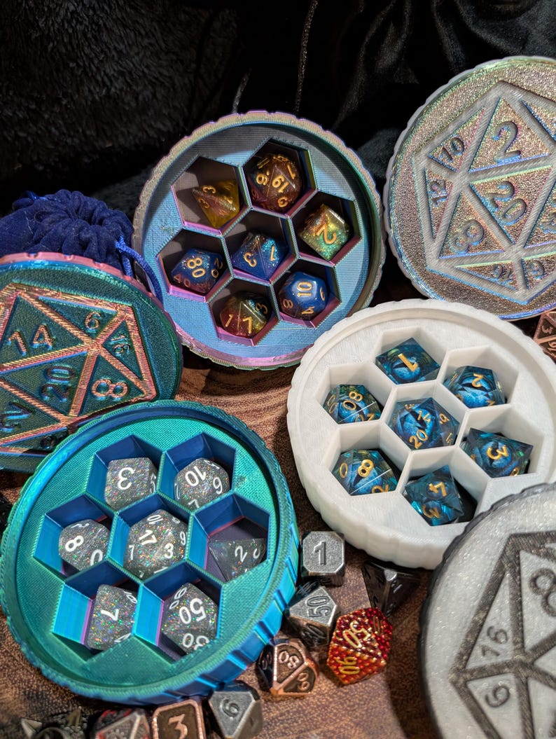 Custom Dnd Dice Box Hexagon 3D Printed, Rpg Dungeons and Dragons Dice ...
