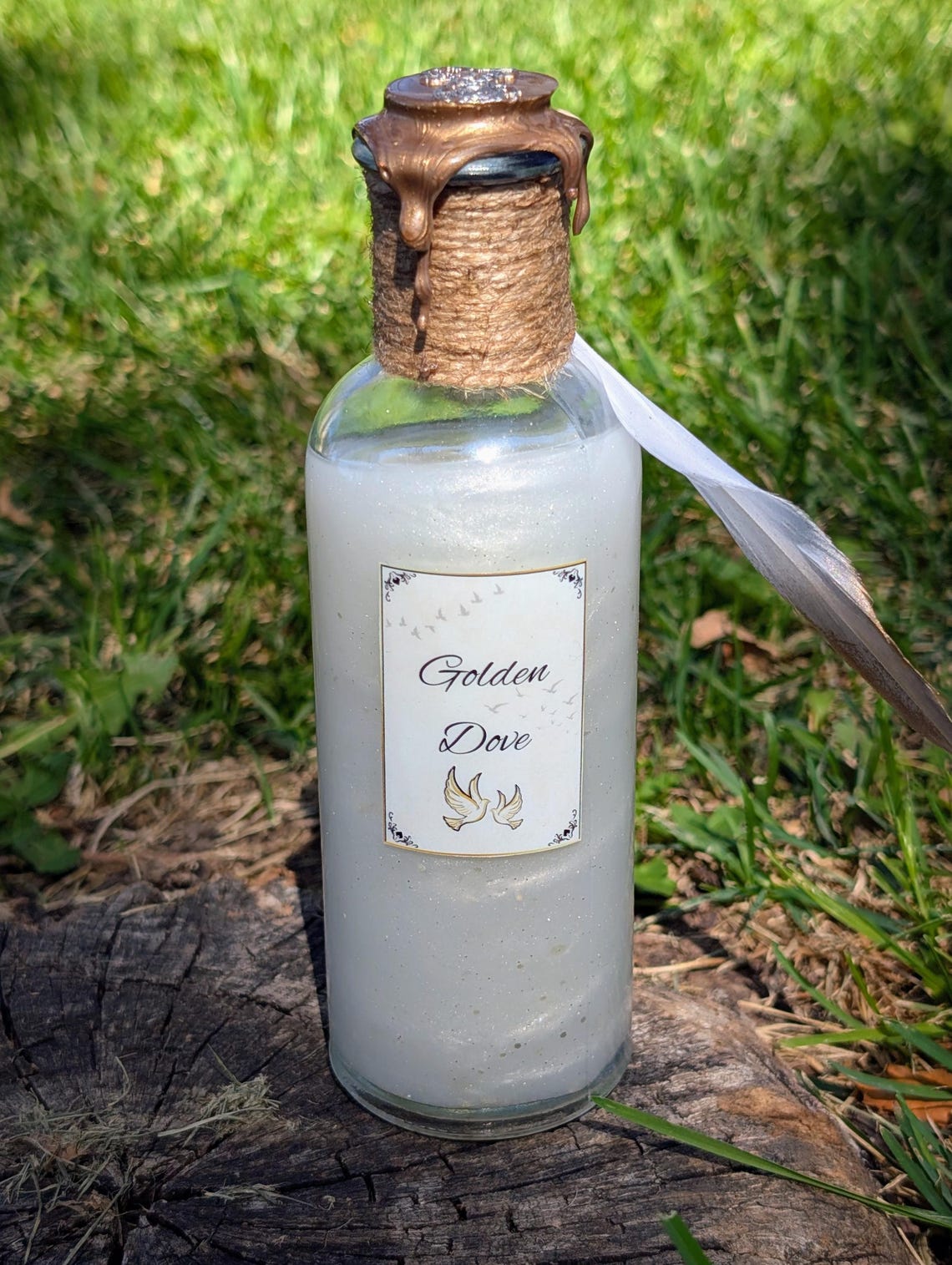 Dove Potion Bottle Apothecary, Fantasy Cottagecore Bookshelf Decor ...