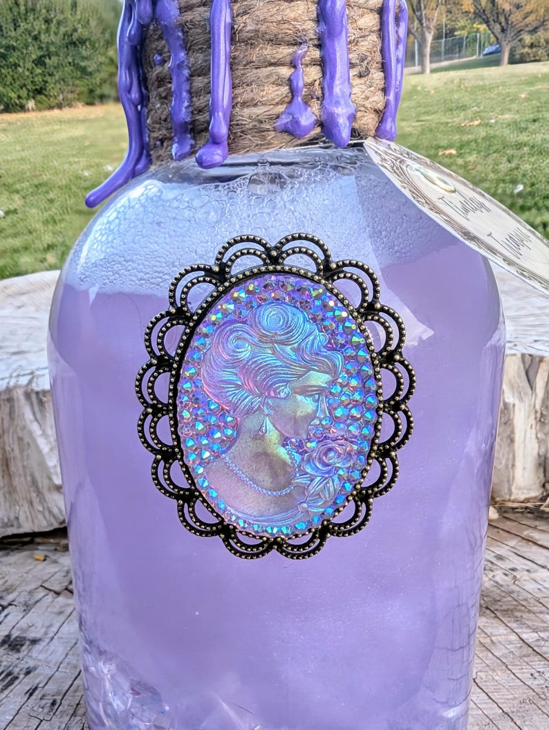Beautiful Women Potion Bottle Apothecary Large, Purple Victorian ...