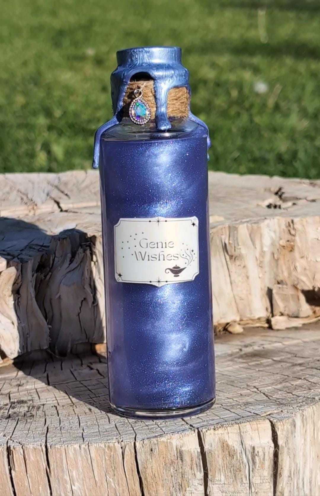 Magic Genie Wish Potion Bottle Apothecary, Jinn Fantasy Bookshelf Decor ...