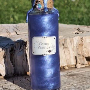 Magic Genie Wish Potion Bottle Apothecary, Jinn Fantasy Bookshelf Decor ...