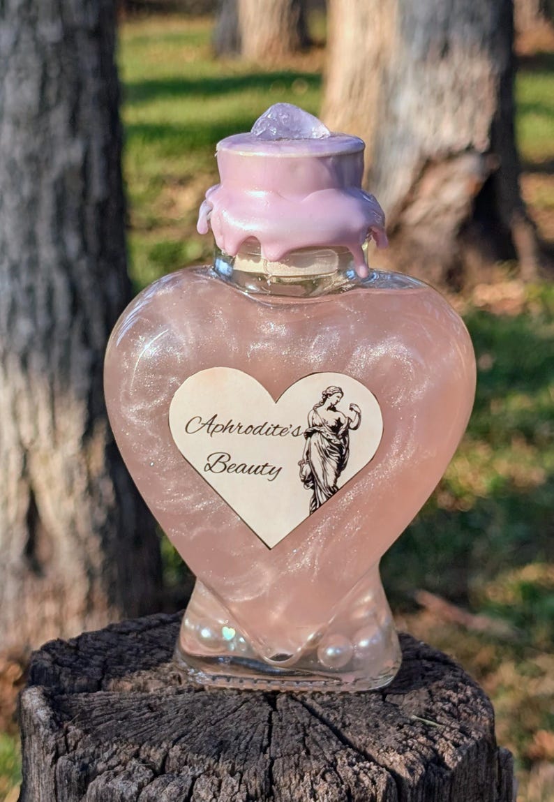 Aphrodite Goddess Potion Bottle Apothecary, Fantasy Bookshelf Decor ...