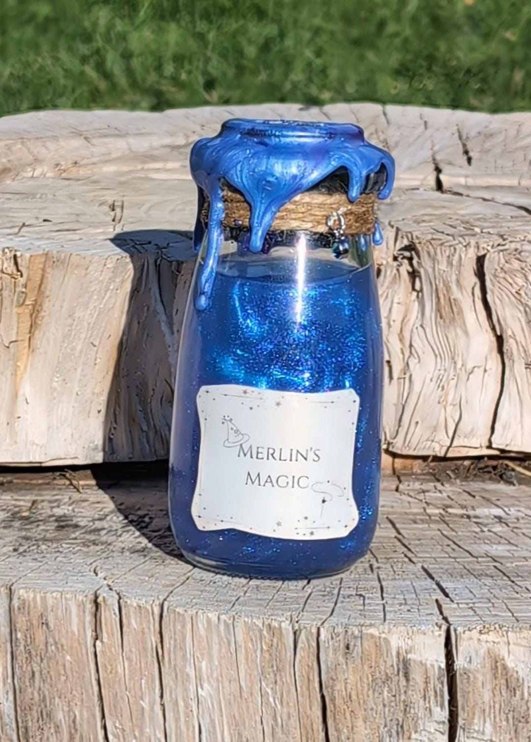 Magical Wizard Potion Bottle Apothecary, Merlin Fantasy Bookshelf Decor ...