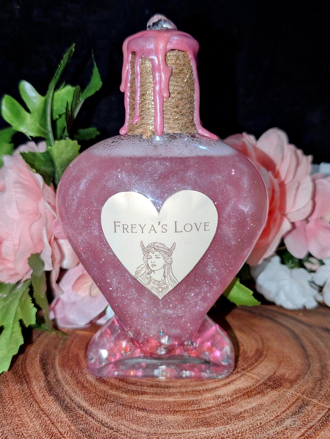 Goddess Mythology Freya Potion Bottle Apothecary, Norse Love Glass ...