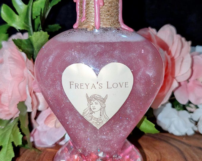 Goddess Mythology Freya Potion Bottle Apothecary, Norse Love Glass ...
