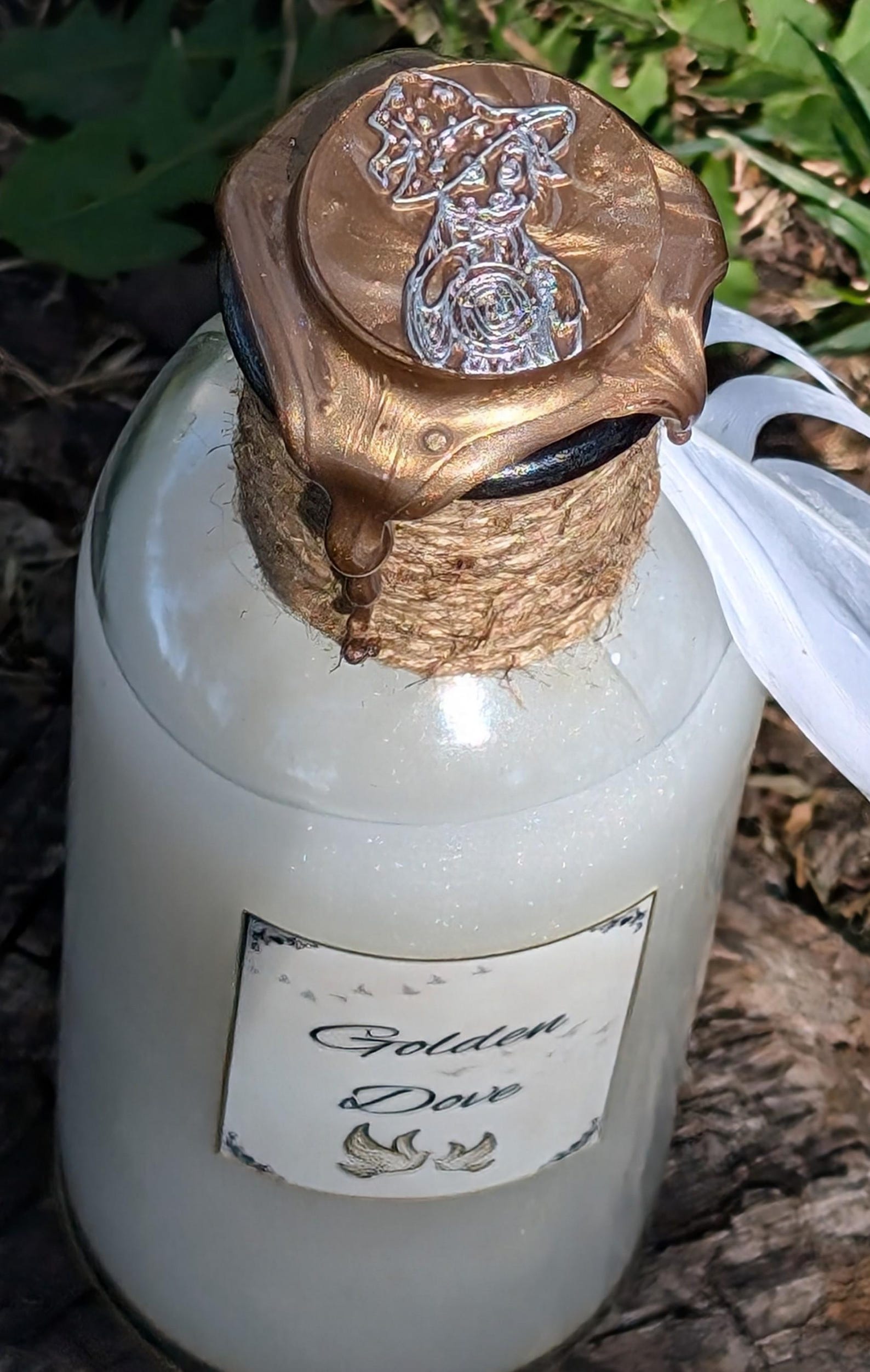 Dove Potion Bottle Apothecary, Fantasy Cottagecore Bookshelf Decor ...