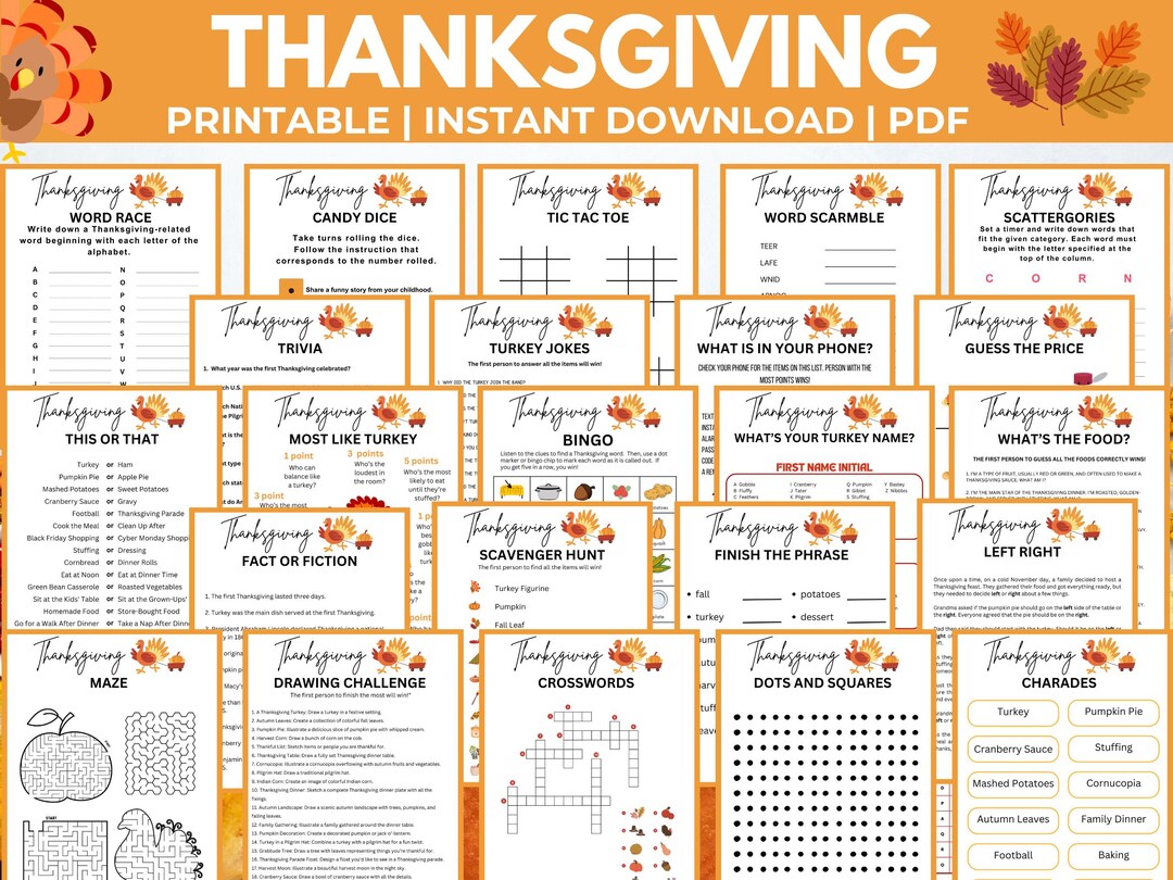 Thanksgiving Party Games Thanksgiving Dinner Party Games Thanksgiving ...