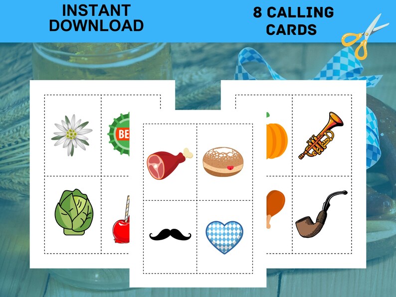 Oktoberfest Bingo Party Game Printable Beer Festival Game Beer Party ...
