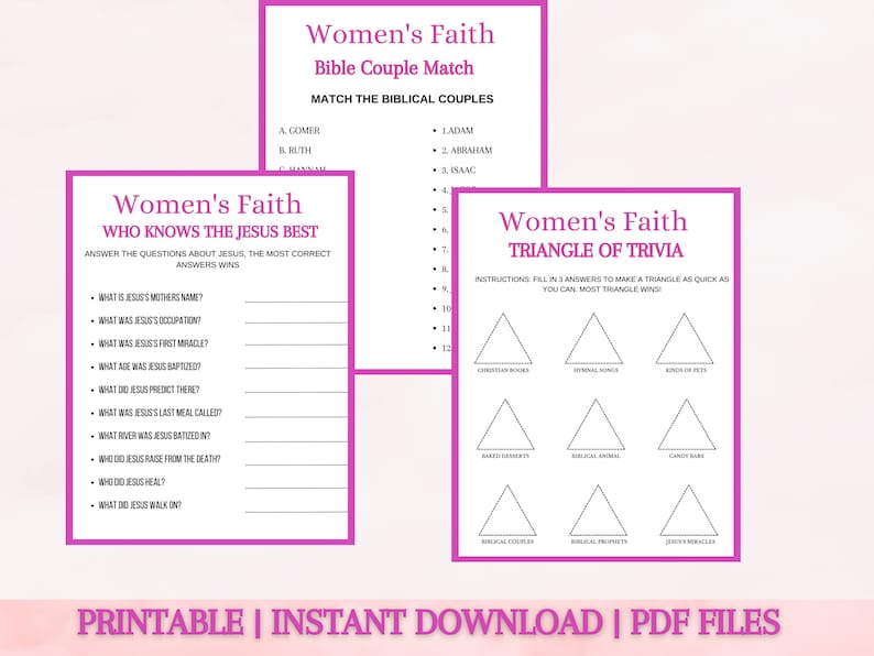 Women's Ministry Games Bundle: 15 Printable Church Games (PDF) - Etsy