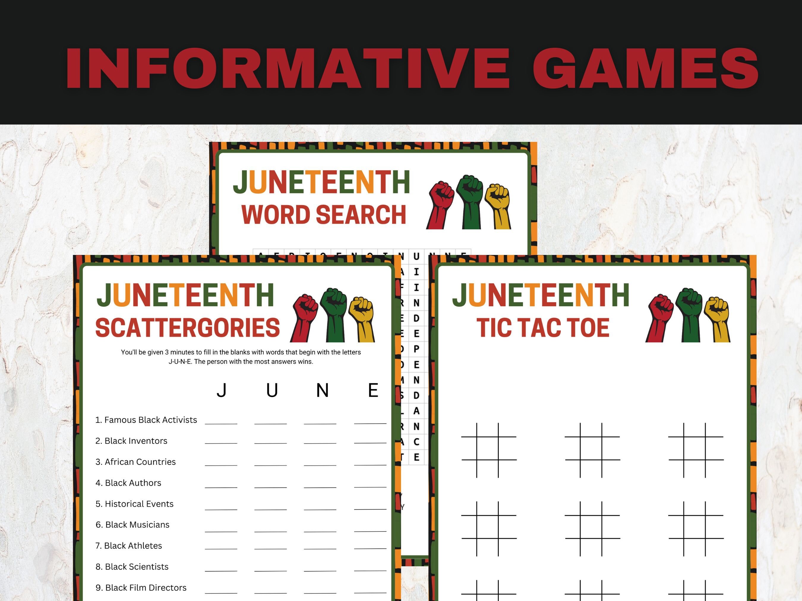 Junteenth Game, Juneteenth Game Bundle, Juneteenth Trivia Printable ...