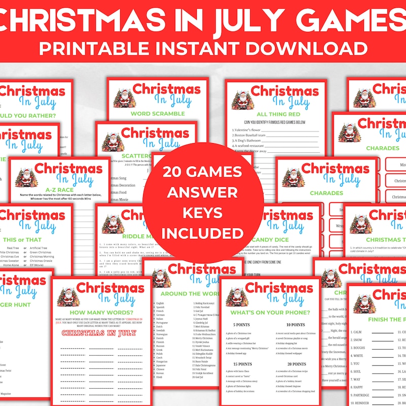 Christmas Games for Kids - Etsy