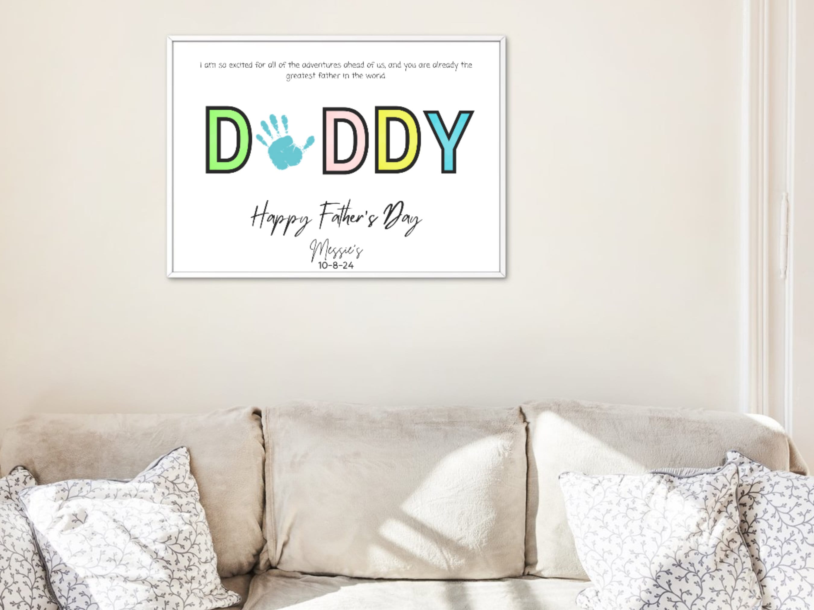 Dad Handprint Art Fathers Day Craft Best Dad Ever Dad Handprint ...